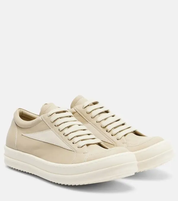 Rick Owens Vintage Leather Sneakers - Beige