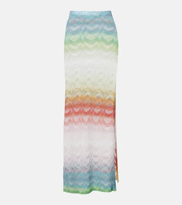 Missoni Wave Lamé Maxi Skirt - Multicoloured