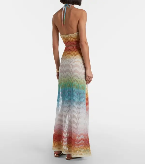 Missoni Wave Lamé Maxi Skirt - Multicoloured
