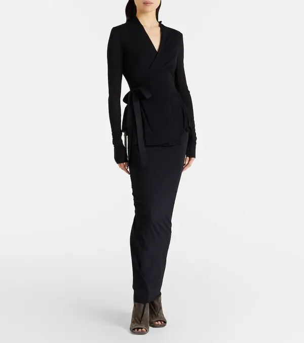 Rick Owens Bow-detail Wrap Cardigan