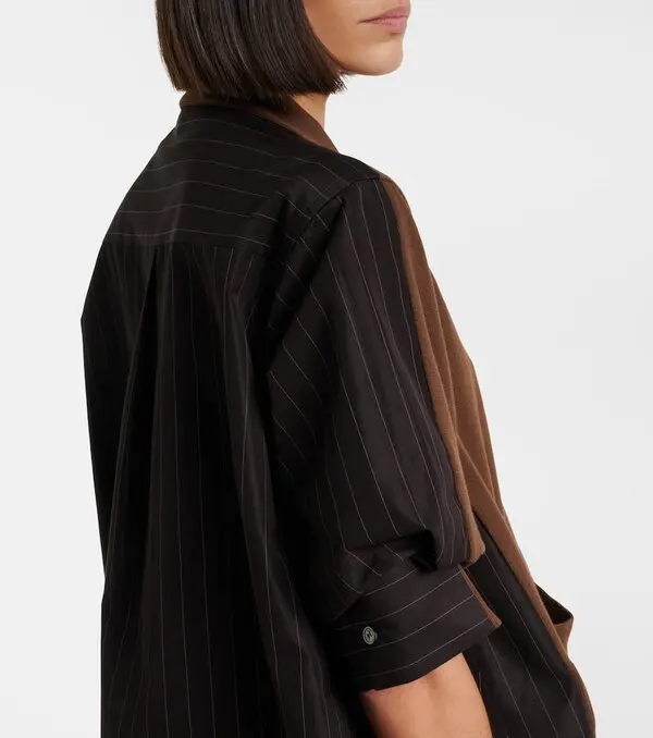 Sacai Striped Cotton Cardigan