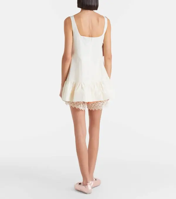 Simone Rocha Rosette Floral-appliqué Taffeta Top
