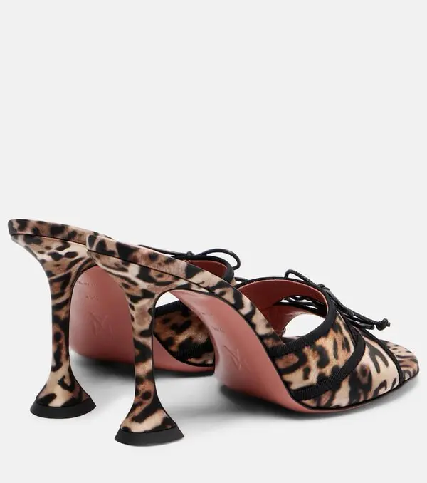 Amina Muaddi Eleonora Leopard-print Mules