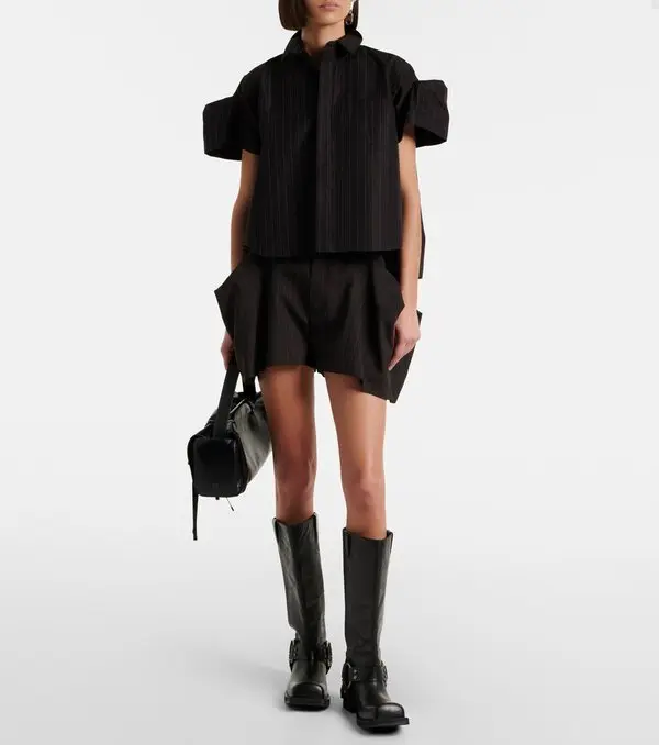 Sacai Striped Bermuda Shorts