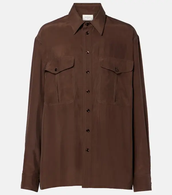 Saint Laurent Silk Shirt - Brown