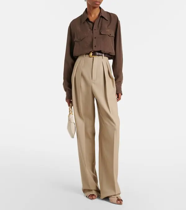 Saint Laurent Silk Shirt - Brown