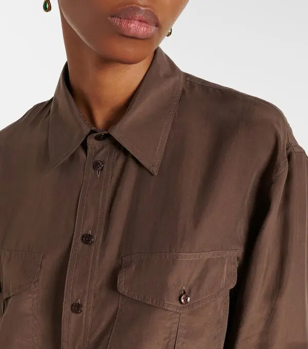 Saint Laurent Silk Shirt - Brown