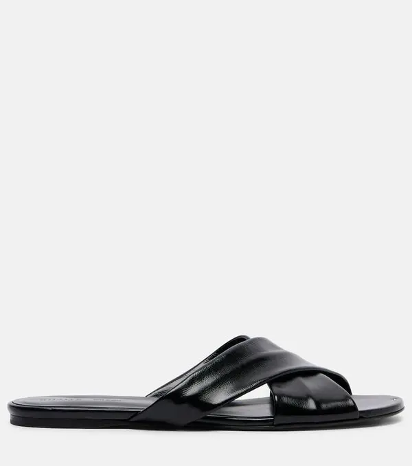 Khaite Liria Leather Slides