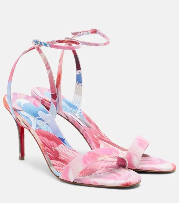 CHRISTIAN LOUBOUTIN Miss Z 80 Floral Sandals - Multicoloured