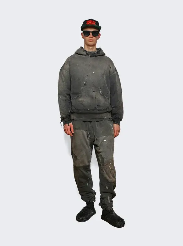 SAINT MXXXXXX Double Face Destroyed Sweatpants Washed