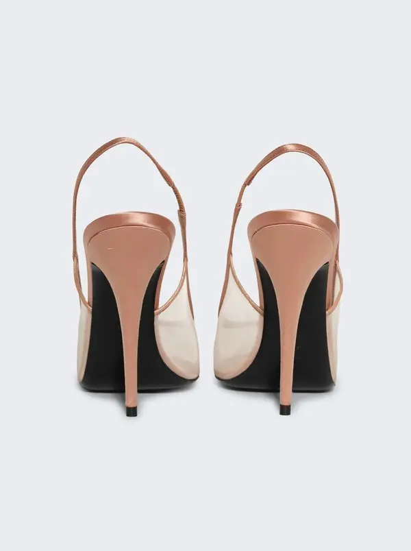 Saint Laurent Anita 110 Slingback Pumps - Pink