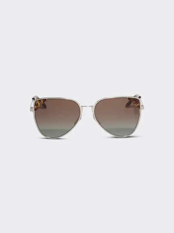 Fendi Signature Pilot Sunglasses - White