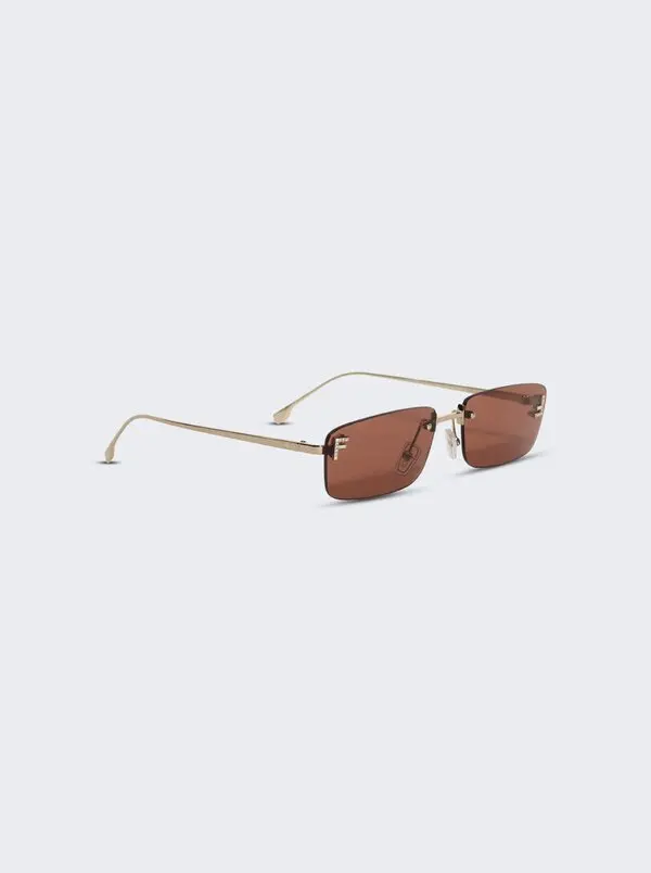 Fendi Rimless Rectangular Sunglasses