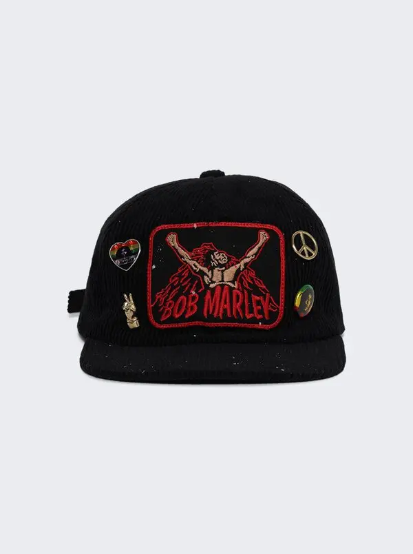 MadeWorn Bob Marley Corduroy Cap - Black