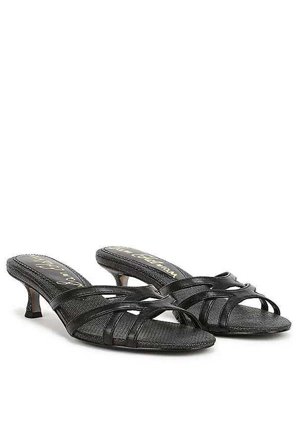 Sam Edelman Camille Strappy Heeled Mule Sandals - Black