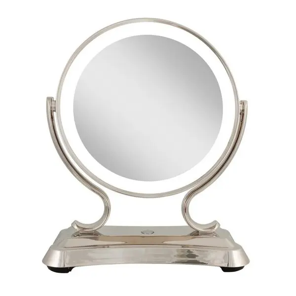 ZADRO Glamour Led Lighted Makeup Mirror With 5x/1x Magnification - Polished Nickel