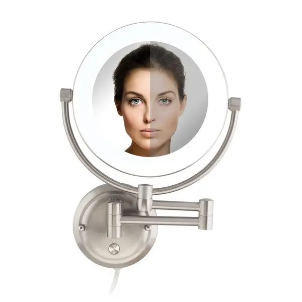 ZADRO Lexington, Lighted Wall Mounted Makeup Mirror With 10x/1x Electrical Cord - One-color