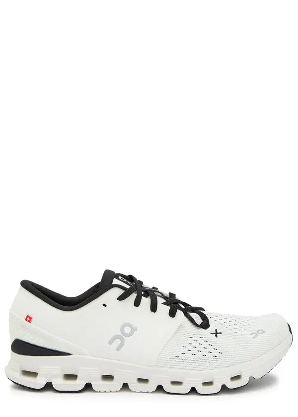 On Cloud X Paneled Mesh-knit Sneakers - Ivory