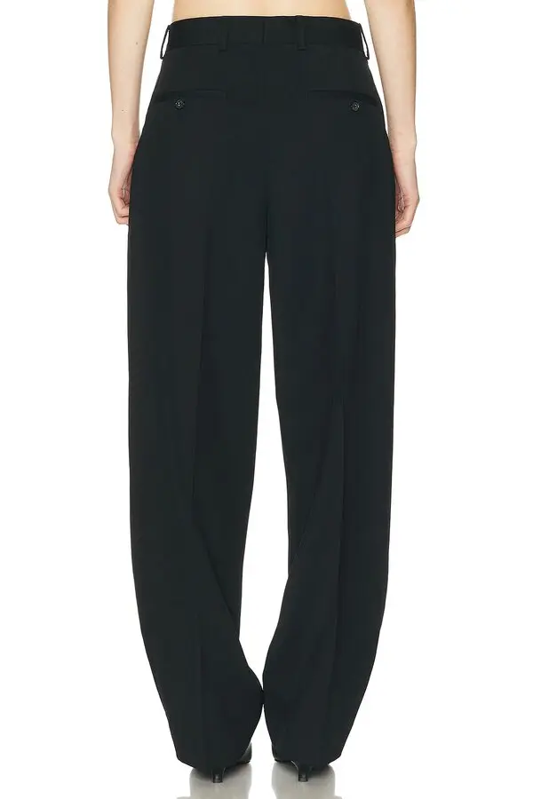 TOTEME Pleated Twill Trousers - Black
