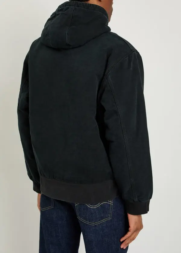Carhartt Work In Progress Active Quilted Hooded Canvas Jacket - Black