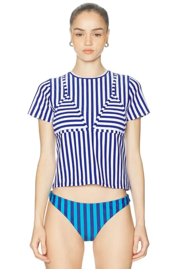 SIMONMILLER Bwai Striped Tee - Blue Stripe