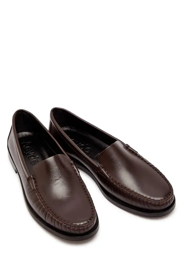 AeydĒ Arthur Leather Loafers - Brown