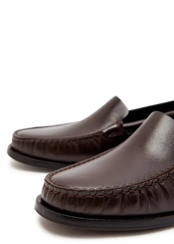 AeydĒ Arthur Leather Loafers - Brown