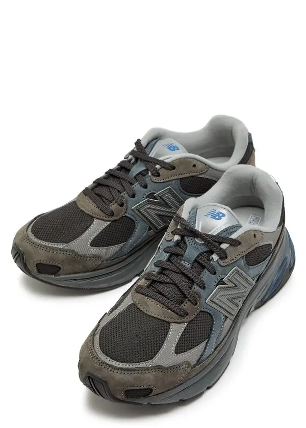 NEW BALANCE 2010 Panelled Suede And Mesh-knit Sneakers - Black