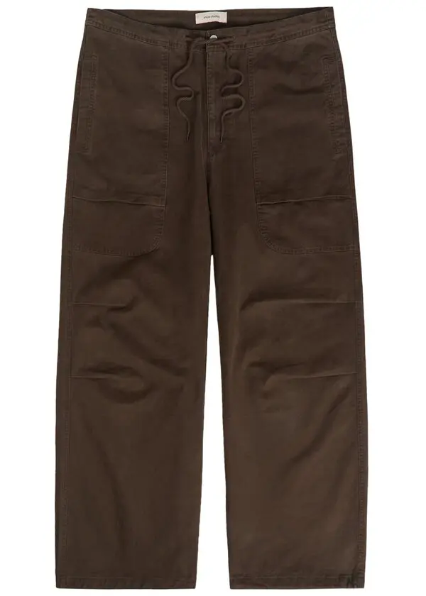 ENTIRE STUDIOS Barren Wide-leg Denim Cargo Trousers - Brown