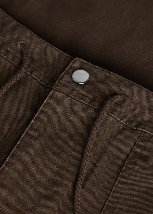 ENTIRE STUDIOS Barren Wide-leg Denim Cargo Trousers - Brown