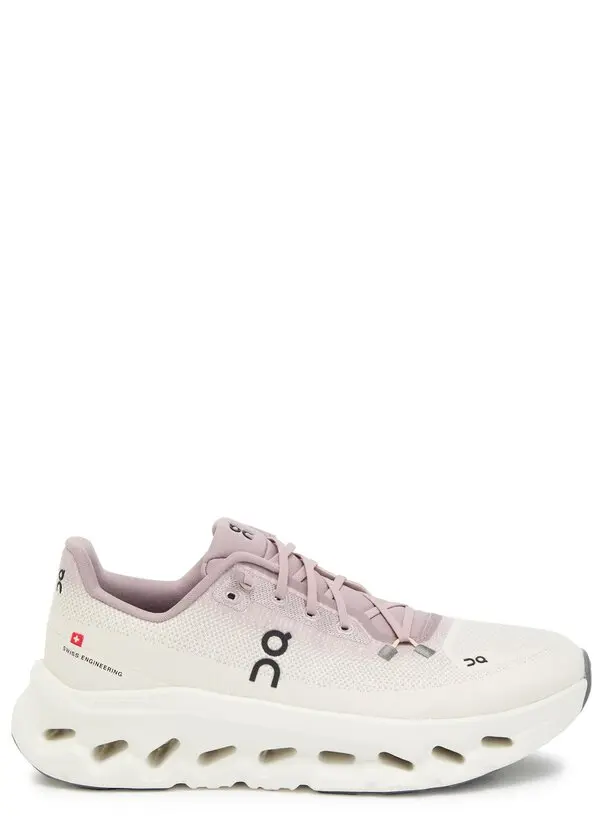 On Cloudtilt Mesh-knit Sneakers - Cream