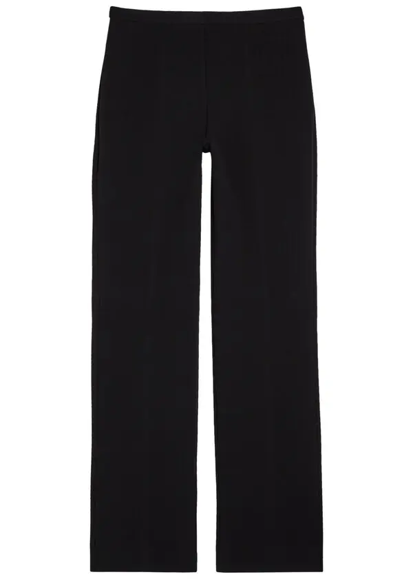 Another Tomorrow Straight-leg Jersey Trousers - Black