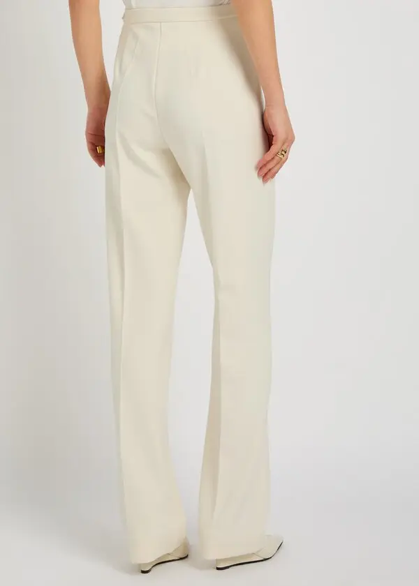 Another Tomorrow Straight-leg Jersey Trousers - White