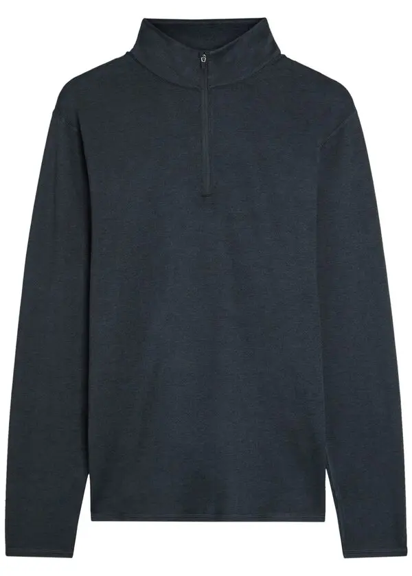 Vuori Ponto Half-zip Jersey Sweatshirt - Navy