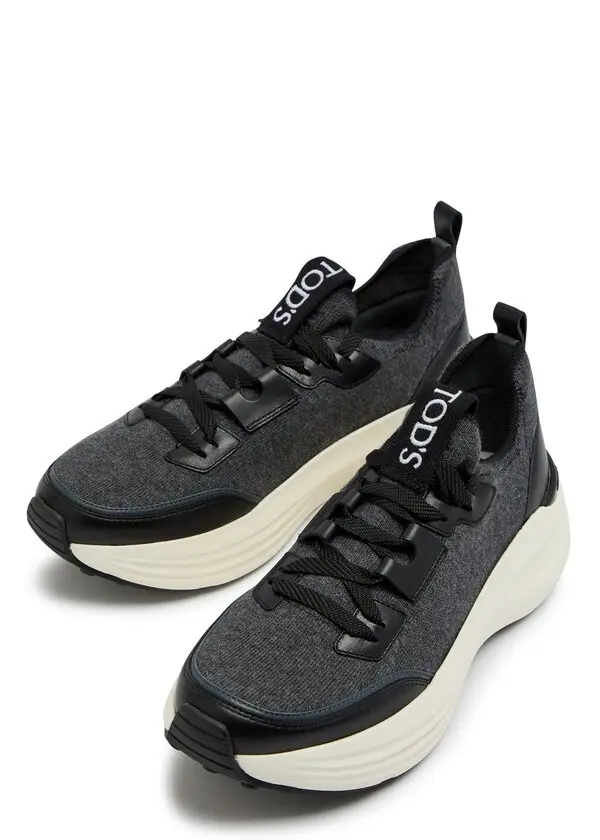 TOD'S Sportiva 81l Panelled Knit Sneakers - Brown