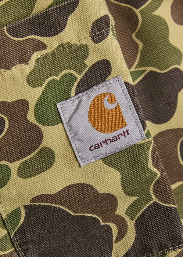Carhartt Work In Progress Duck Camouflage Canvas Overshirt - Green