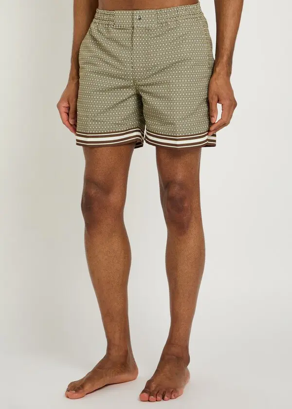 CHE Printed Stretch-shell Swim Shorts
