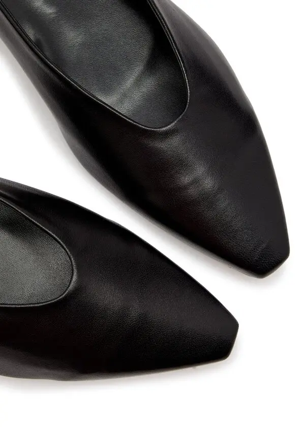 AeydĒ Betty Leather Ballet Flats - Black