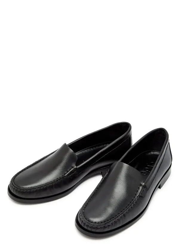 AeydĒ Arthur Leather Loafers - Black