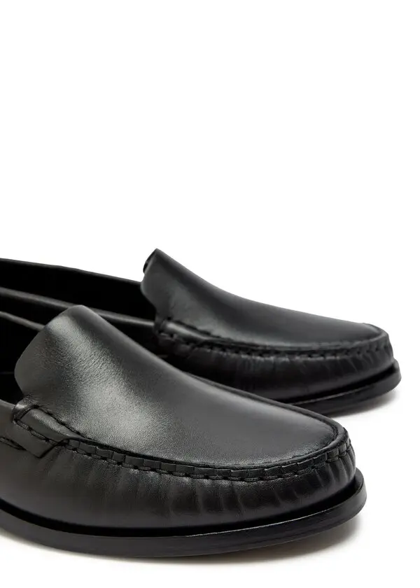 AeydĒ Arthur Leather Loafers - Black