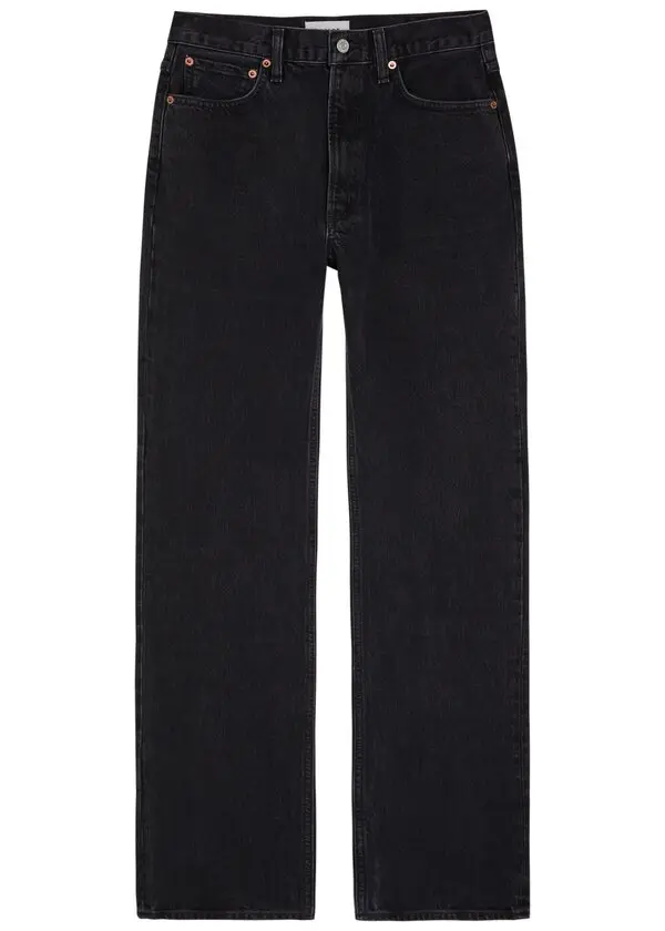 AGOLDE Leena Flared-leg Jeans - Black