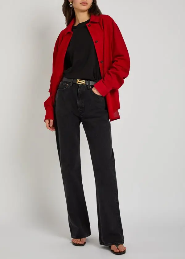 AGOLDE Leena Flared-leg Jeans - Black