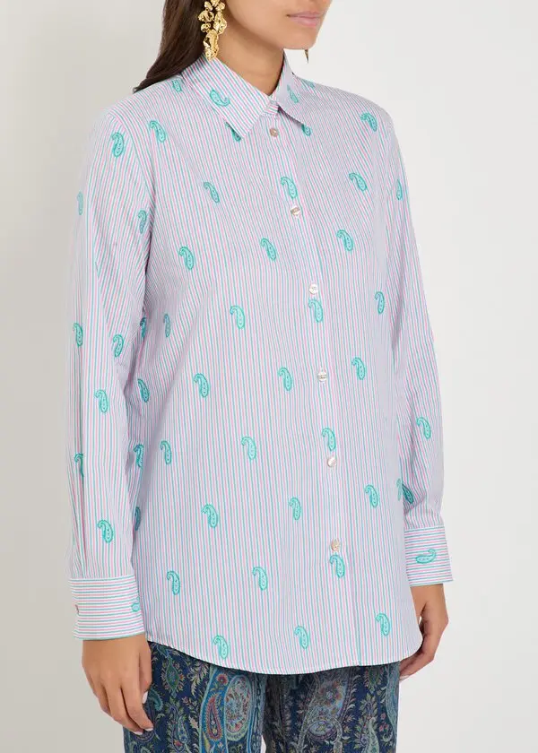 Etro Embroidered Cotton Shirt