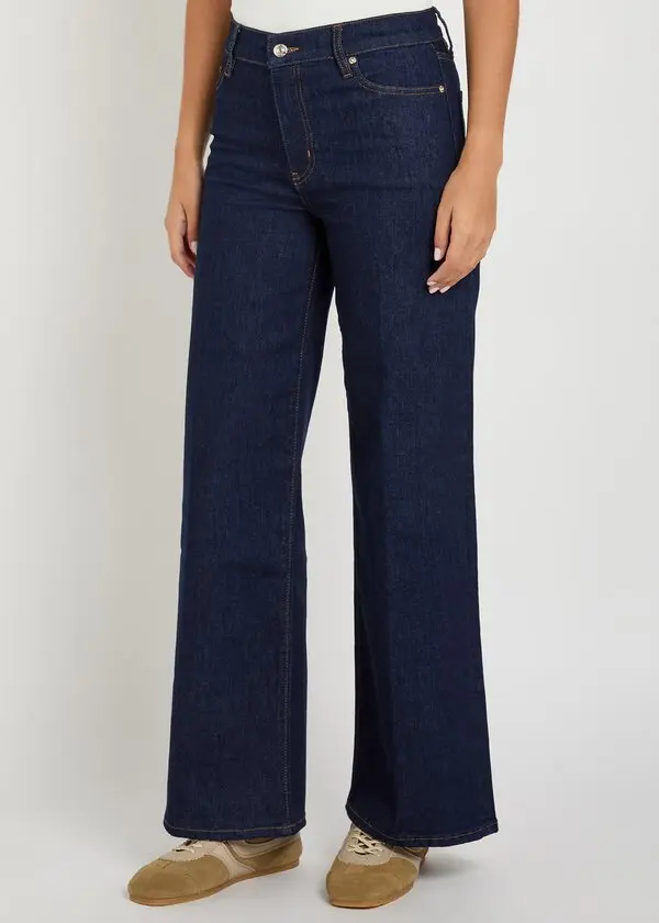 FRAME Le Slim Palazzo Wide-leg Jeans - Navy