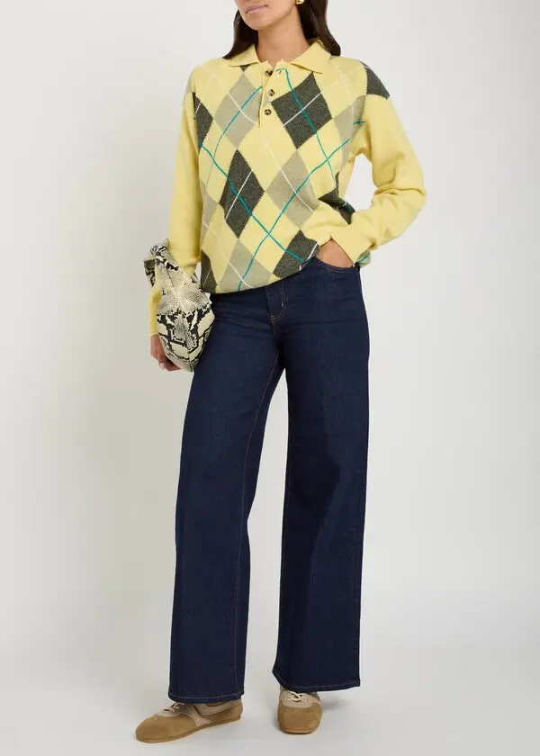 FRAME Le Slim Palazzo Wide-leg Jeans - Navy