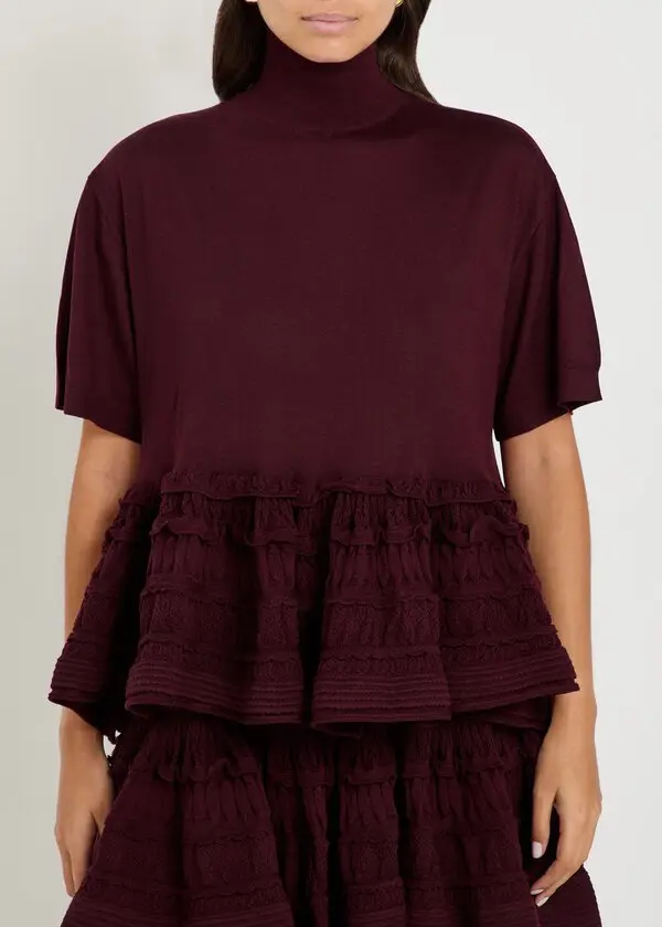 Alaïa Peplum Wool Top