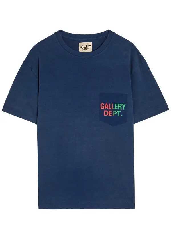 GALLERY DEPT. Boardwalk Logo-print Cotton T-shirt - Navy