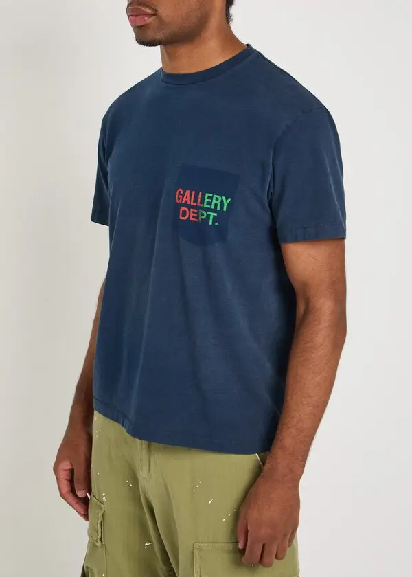 GALLERY DEPT. Boardwalk Logo-print Cotton T-shirt - Navy