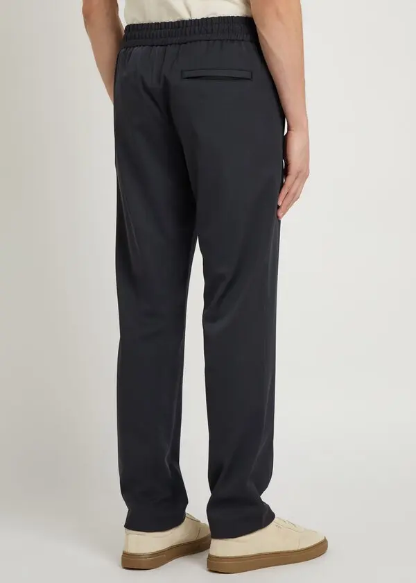 Dolce & Gabbana Drawstring Straight-leg Stretch-wool Trousers