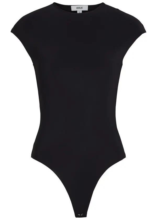 AGOLDE Agata Stretch-polyamide Bodysuit - Black